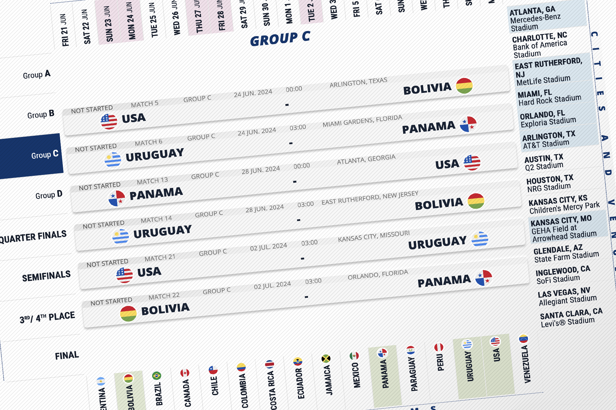 Copa América 2024 interactive calendar
